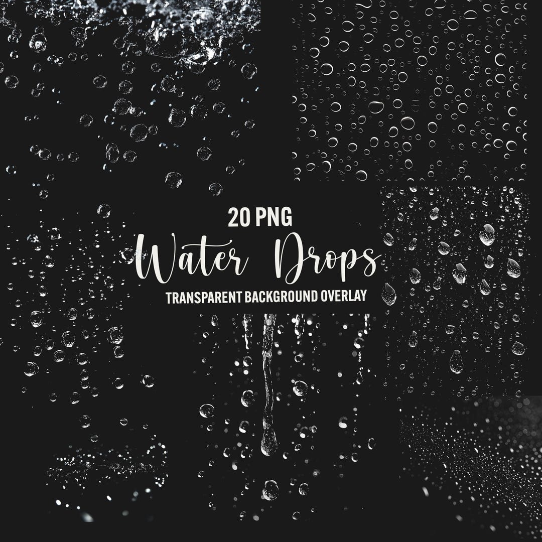 Water Drop PNG Overlays: Realistic Rain Effect (digital Download) - Etsy
