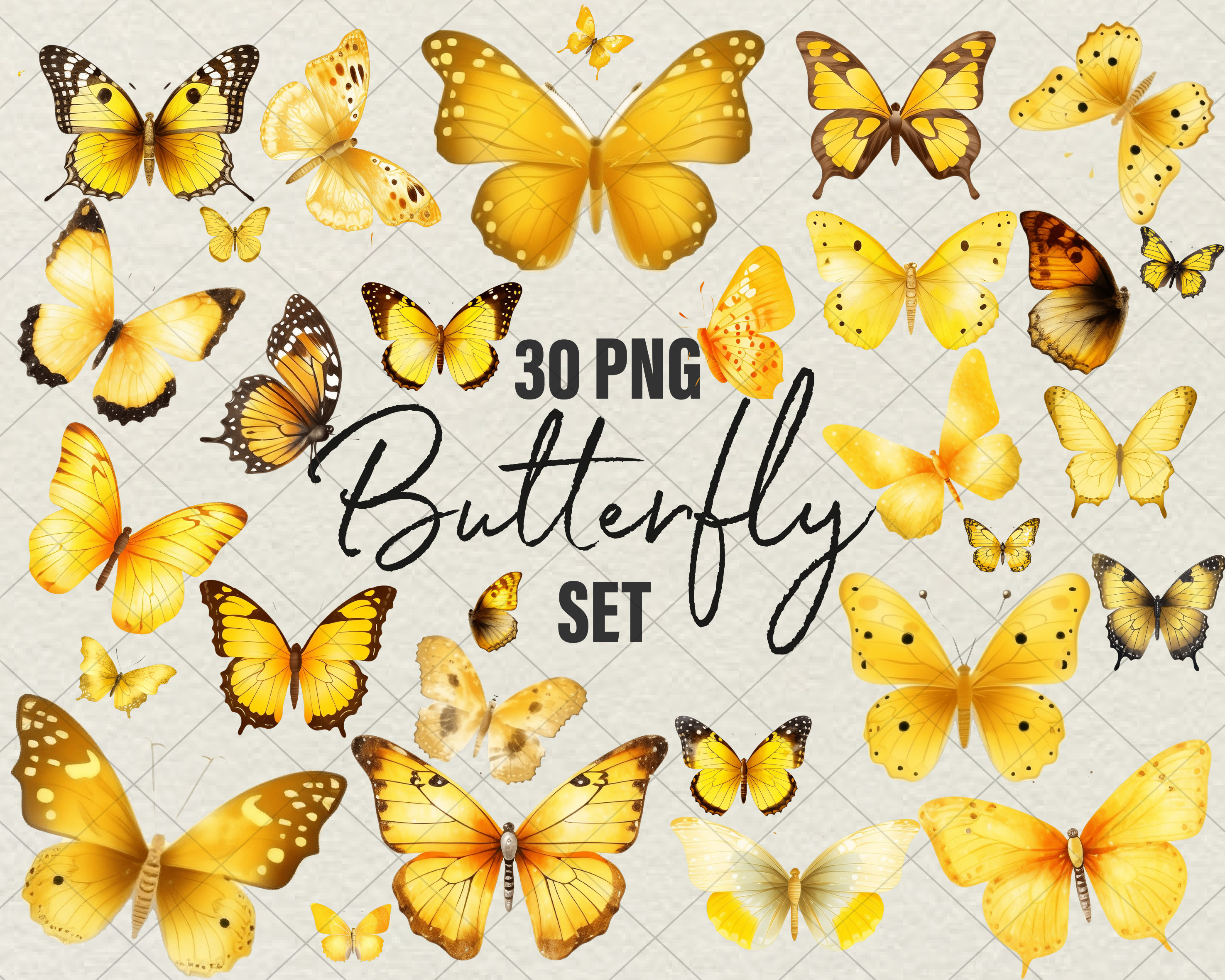 Yellow Butterfly Clipart
