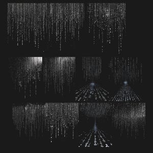 Binary Code Rain Overlays: 19 PNG Clipart, Transparent Background ...