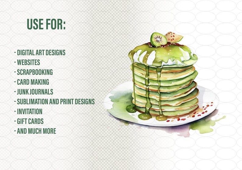 Matcha Cakes Clipart Set Green Tea Cake Cream Multi Layers - Etsy