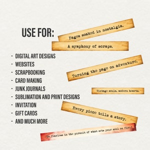 Quotes for Junk Journal, 82 Png Files and A4 Printable Sheets, Digital ...