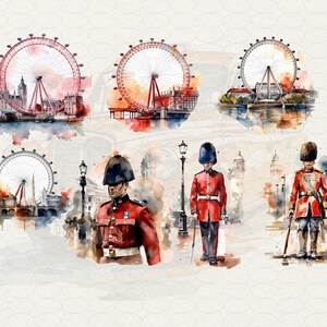 London Clipart Scrapbooking Png Watercolour London Illustration Sketch ...