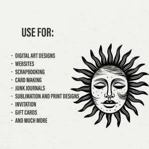 Celestial Sun Svg, 54 PNG and SVG Magic Sun Fantasy Clipart, Sun Face ...