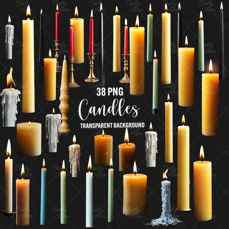Lit Candle - Etsy