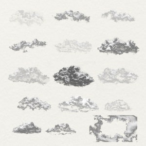 52 Cloud Photo Overlays: Realistic PNG Clipart (digital Download) - Etsy