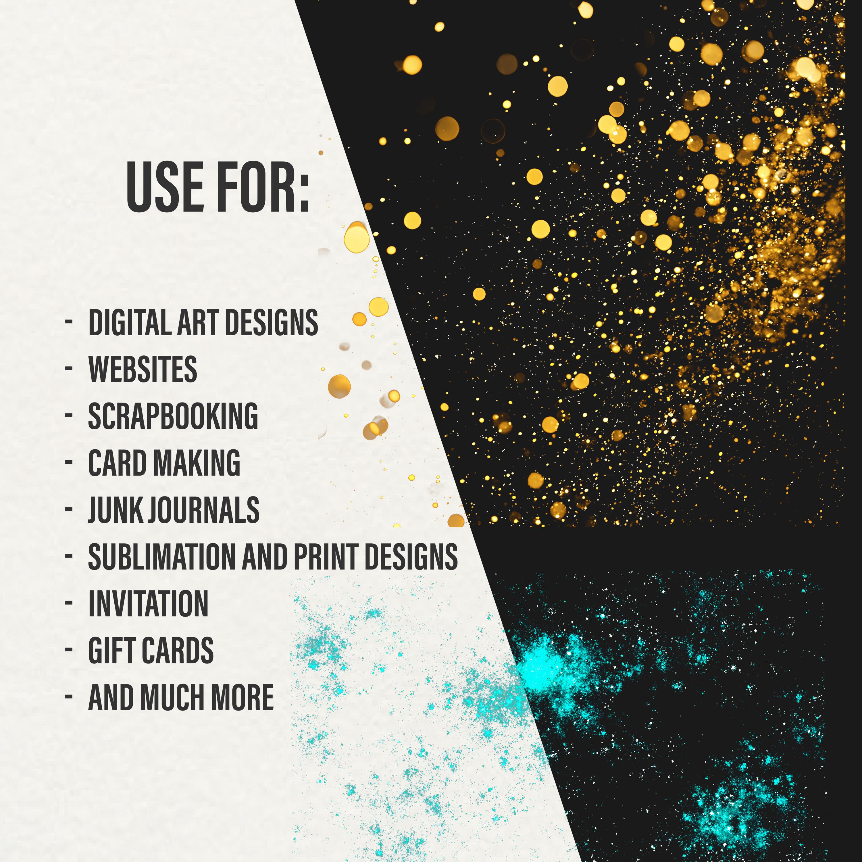 35 Glitter Texture Overlays: Gold, Confetti, Sparkle PNG (digital ...