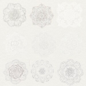 White Lace Overlays Clipart, 38 Png Lace Ornate Embellishments, Vintage ...