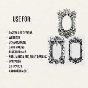 Vintage Ornate Frames Clipart: Gothic Baroque SVG PNG Bundle - Etsy