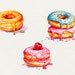 Watercolor Donut Clipart 27 PNG, Delicious Bakery Dessert Clipart ...