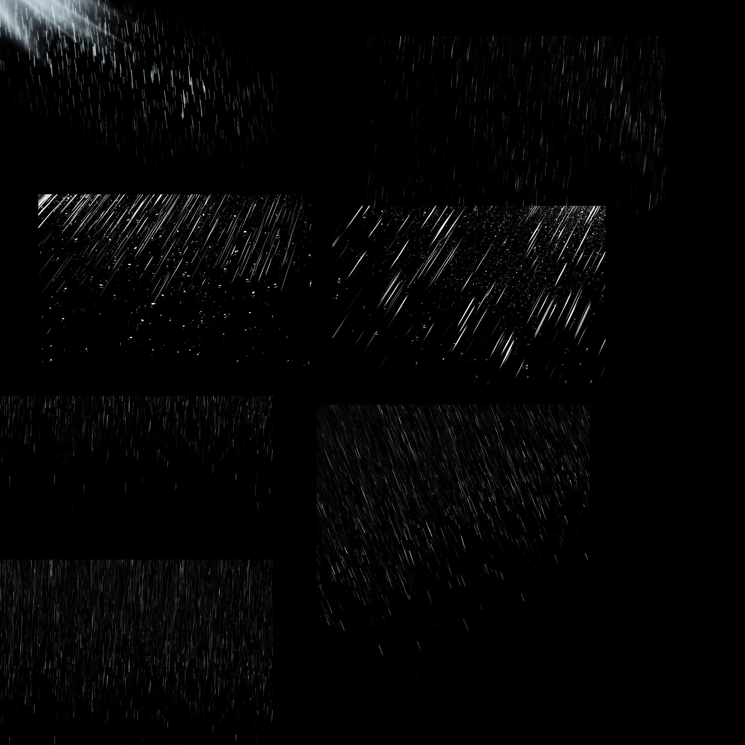 22 Realistic Rain Photo Overlays: Transparent PNG Effects (digital ...