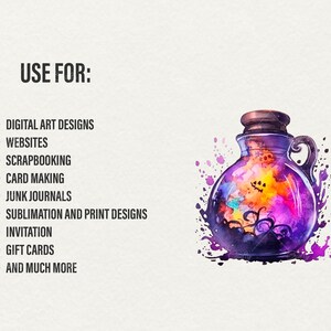 Watercolor Halloween Potion Clipart, Watercolor Halloween Graphics 28 ...