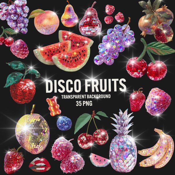 Disco Fruit - Etsy