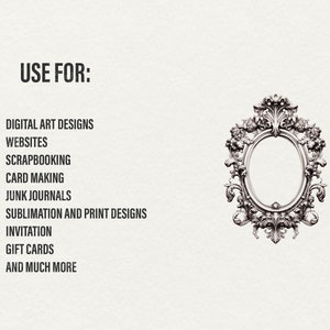 Silver Vintage Frames Clipart Set, Silver Ornament Frame Bundle 25 Png ...