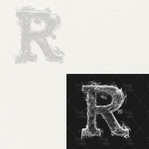 Smoke Alphabet Clipart, 40 Png Smoke Letters, Smoke Numbers, Smoking ...