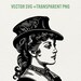 Victorian Woman Portrait Clipart: Elegant Lady Graphics (PNG, SVG) - Etsy