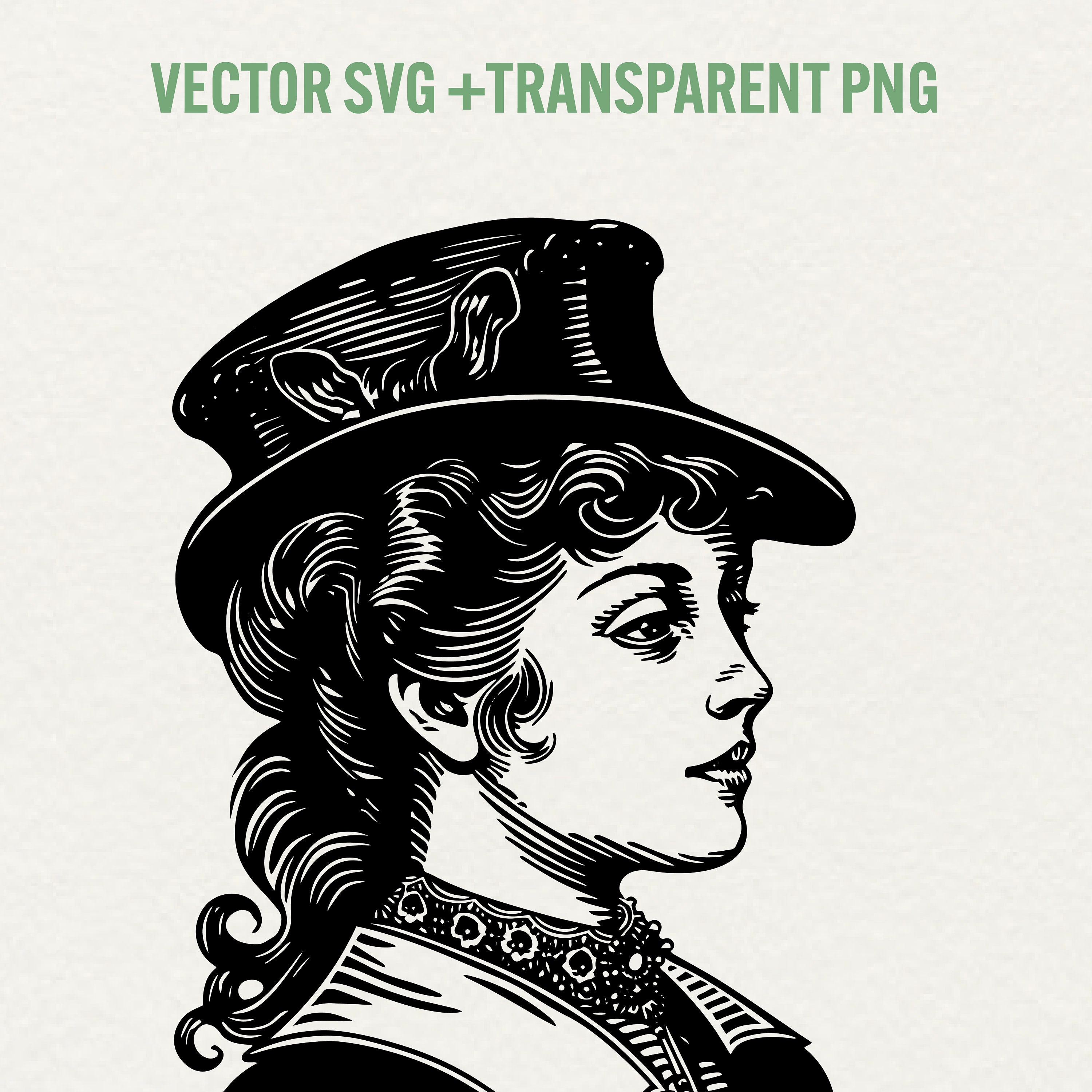 Victorian Woman Portrait Clipart: Elegant Lady Graphics (PNG, SVG) - Etsy