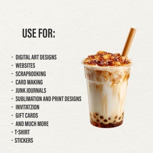 Boba Tea Clipart Bundle: 40 PNG Bubble Tea Drinks (commercial Use) - Etsy