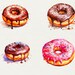 Watercolor Donut Clipart 27 PNG, Delicious Bakery Dessert Clipart ...