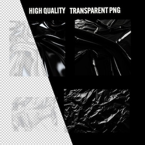 Plastic Foil PNG Overlays: Transparent Wrap Effect (digital Download ...