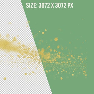 Gold Glitter Overlays: 20 PNG Transparent Clipart (digital Download) - Etsy