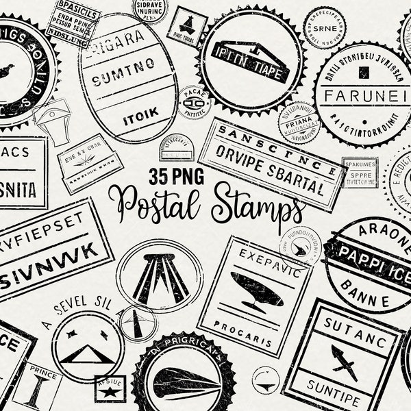Postal Rubber Stamp - Etsy