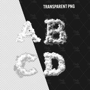 Clouds Alphabet Clipart, 37 Png Cloud Letters, Clouds Numbers, Sky ...