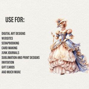 Watercolor Rococo Clipart, Rococo Bundle Clipart, 60 PNG Rococo Period ...