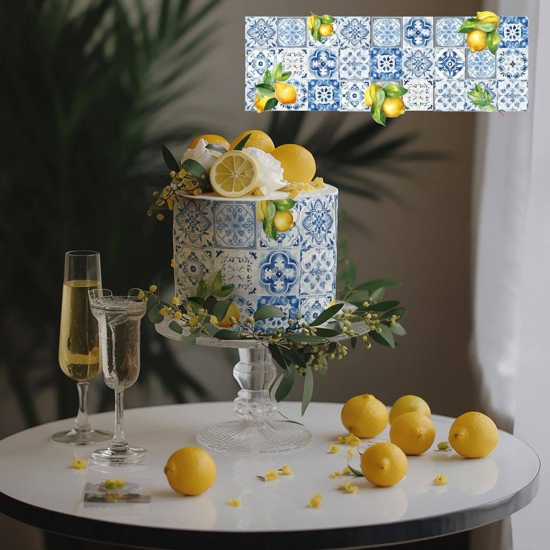 Lemon Tile Wedding Cake Printable Design (digital Download) - Etsy