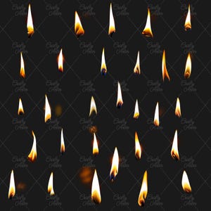 Candle Flame PNG Overlays: Transparent Light Effects (digital Download ...
