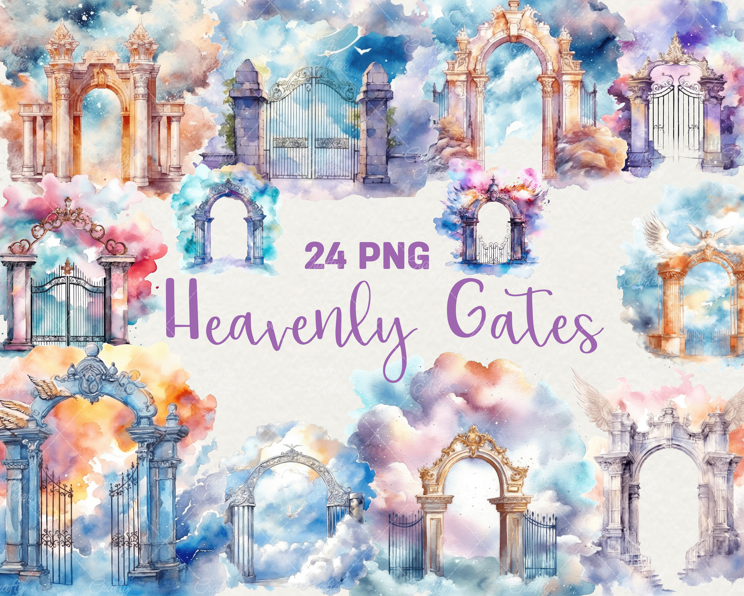 Open Gates Of Heaven Clipart
