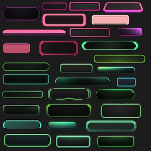 Neon Stream Overlay PNG Bundle: Twitch, Youtube, OBS Graphics - Etsy