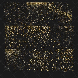 Gold Confetti Overlays, 25 Png Golden Realistic Confetti, Gold Foil ...