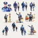 Watercolor Police Clipart Bundle: 68 PNG Illustrations (commercial Use ...