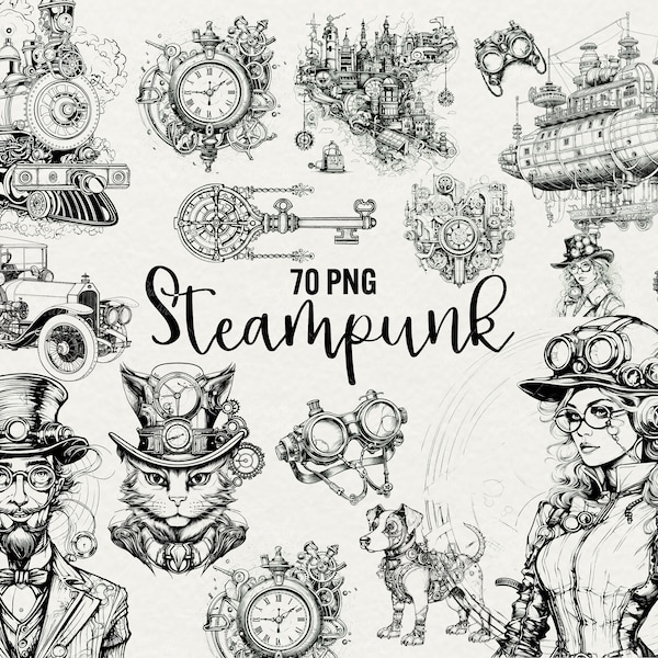 Steampunk Illustrations - Etsy