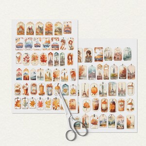 Autumn Labels Clipart, Tag Clipart, 142 PNG and A4 Sheets, Printable ...