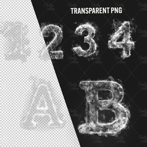 Smoke Alphabet Clipart, 40 Png Smoke Letters, Smoke Numbers, Smoking ...