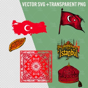 Turkish Clipart Mega Bundle: Istanbul, Ottoman Designs (63 PNG & 63 SVG ...