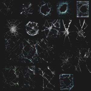 Broken Glass PNG Overlays: Shattered Glass Textures (commercial Use) - Etsy