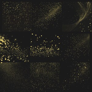 Gold Glitter Overlays: 20 PNG Transparent Clipart (digital Download) - Etsy