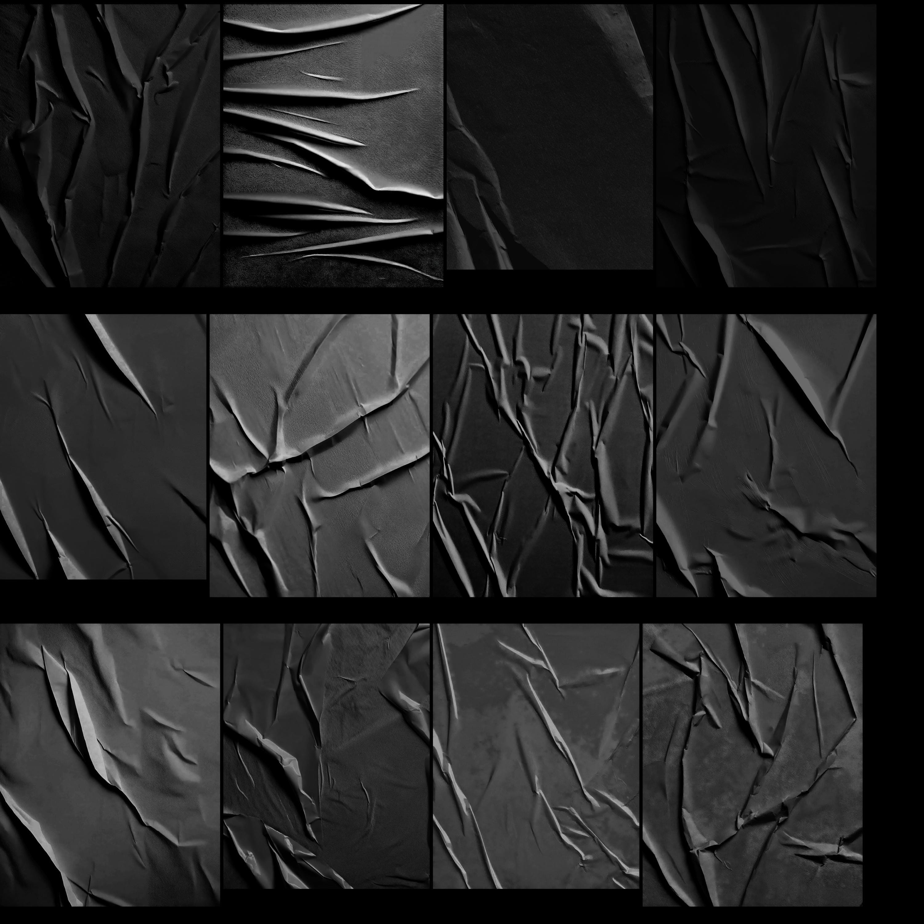 Crumpled Poster Paper Textures: 23 PNG Transparent Photo Overlays ...
