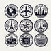 Travel Stamps Svg, 28 PNG + 28 SVG Stamp Clipart, Passport Stamps ...