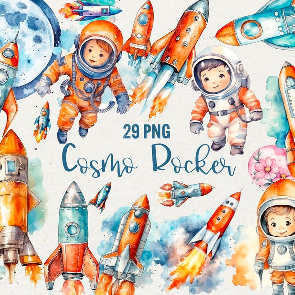 Rocket Clipart - Etsy