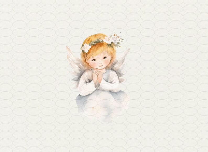 Little Angels Clipart 9 PNG Files Cute Angels Illustration - Etsy