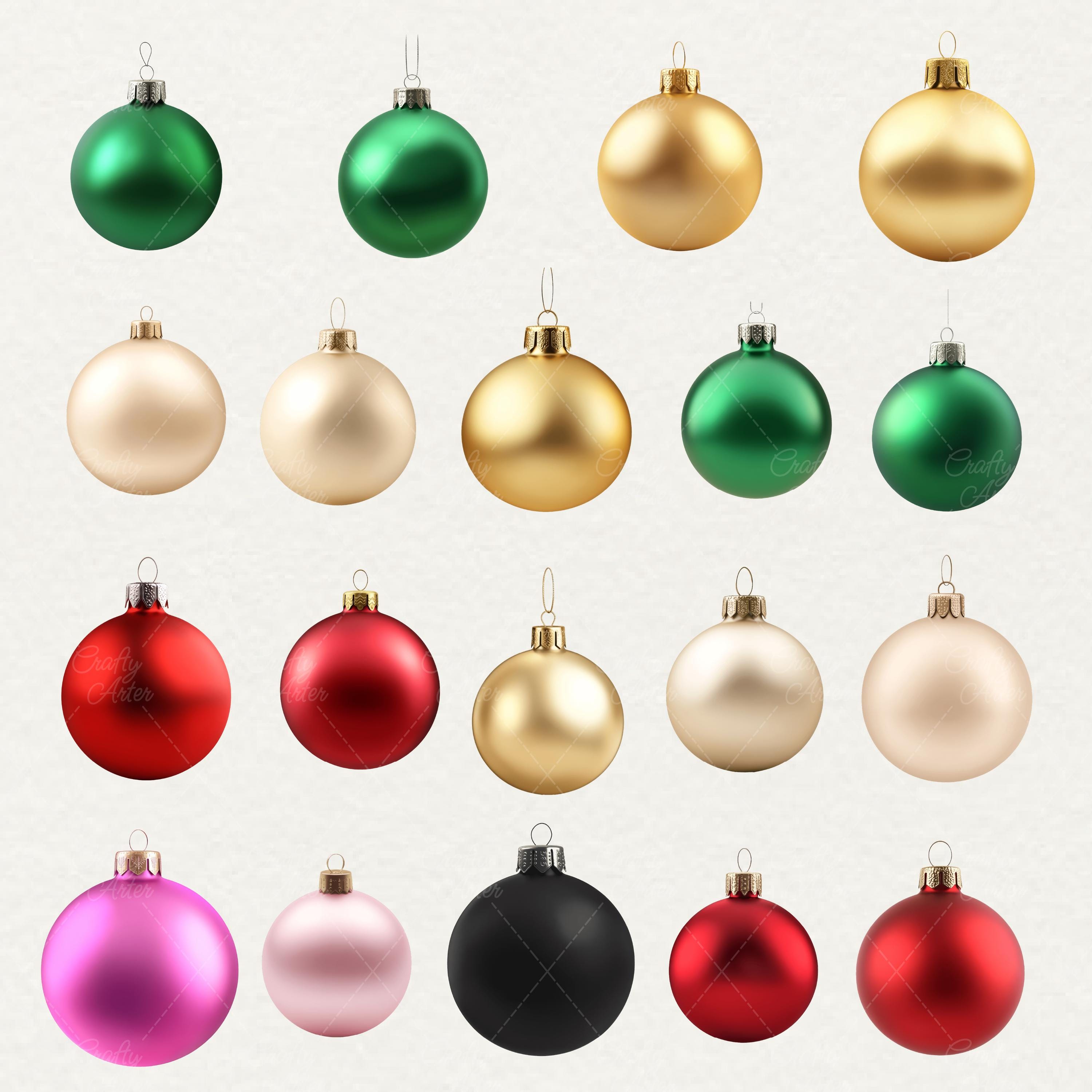 Christmas Baubles Clipart: 35 PNG Ornaments (digital Download) - Etsy