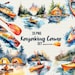 Watercolor Kayaking Clipart: Outdoor Camp & Bonfire (35 PNG) - Etsy