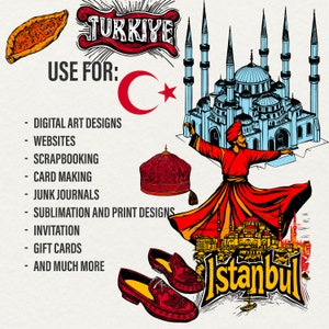 Turkish Clipart Mega Bundle: Istanbul, Ottoman Designs (63 PNG & 63 SVG ...