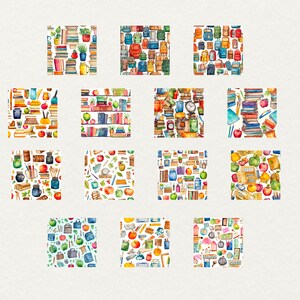 Back to School Digital Paper, 31 Seamless School Texture, Digital ...