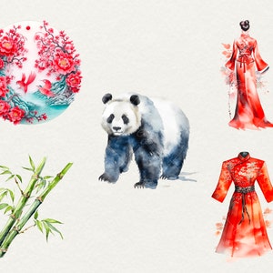 China Watercolor Clipart: Traditional Culture Graphics (30 PNG) - Etsy