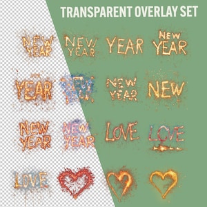 New Year Overlays, 30 Png Happy New Year, Photo Overlays 2025 ...
