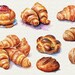 Watercolor Bakery Clipart 67 Png Baking Clipart Bread - Etsy